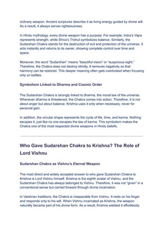 Who Gave Sudarshan Chakra to Krishna_ The Divine Story Behind the ...