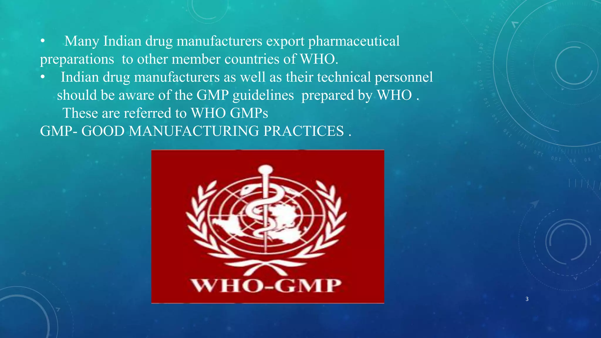 WHO GMP Requirements | PPTX