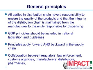 Who good distributionpracticesforpharmaceuticalproducts | PPT