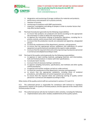 WHO guidelines on GMP for herbal medicines: Section II. Main principles ...