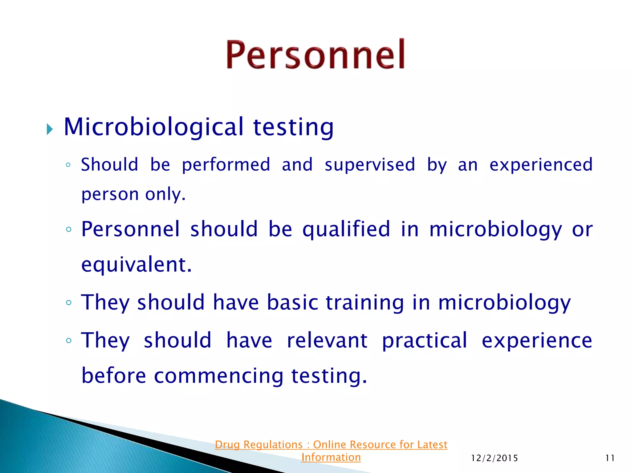 WHO Good Practices for Microbiology Labs. | PPTX