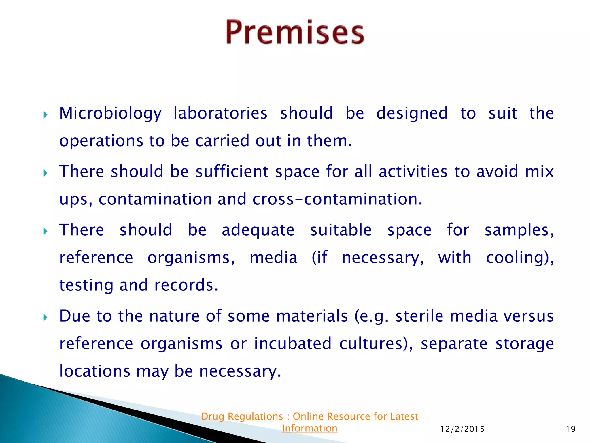 WHO Good Practices for Microbiology Labs. | PPTX