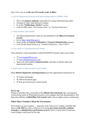Who Got Transferred? Bihar IAS Transfer Orders You Need to Know.pdf