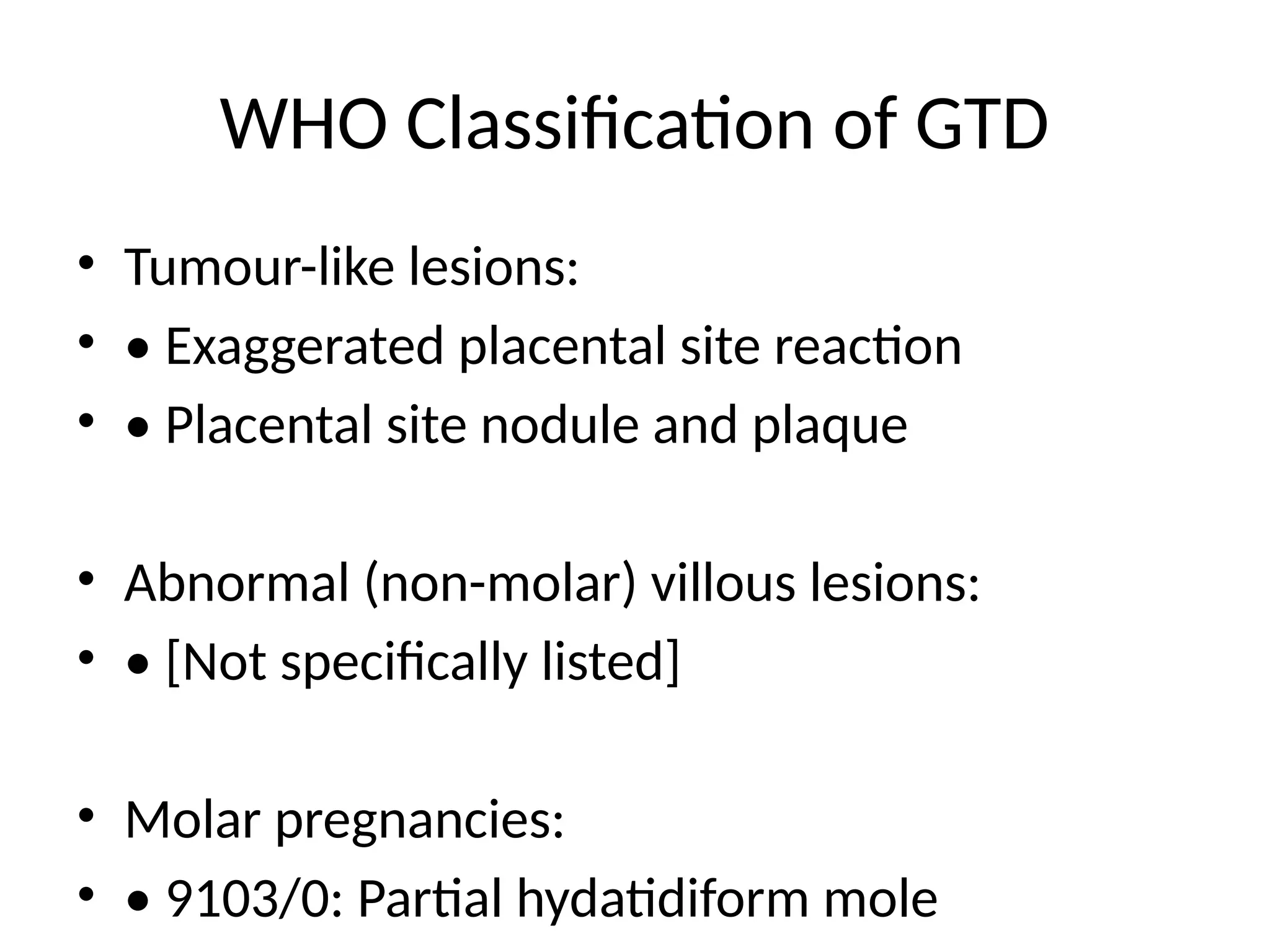 WHO_GTD_Classification_Full classification | PPTX