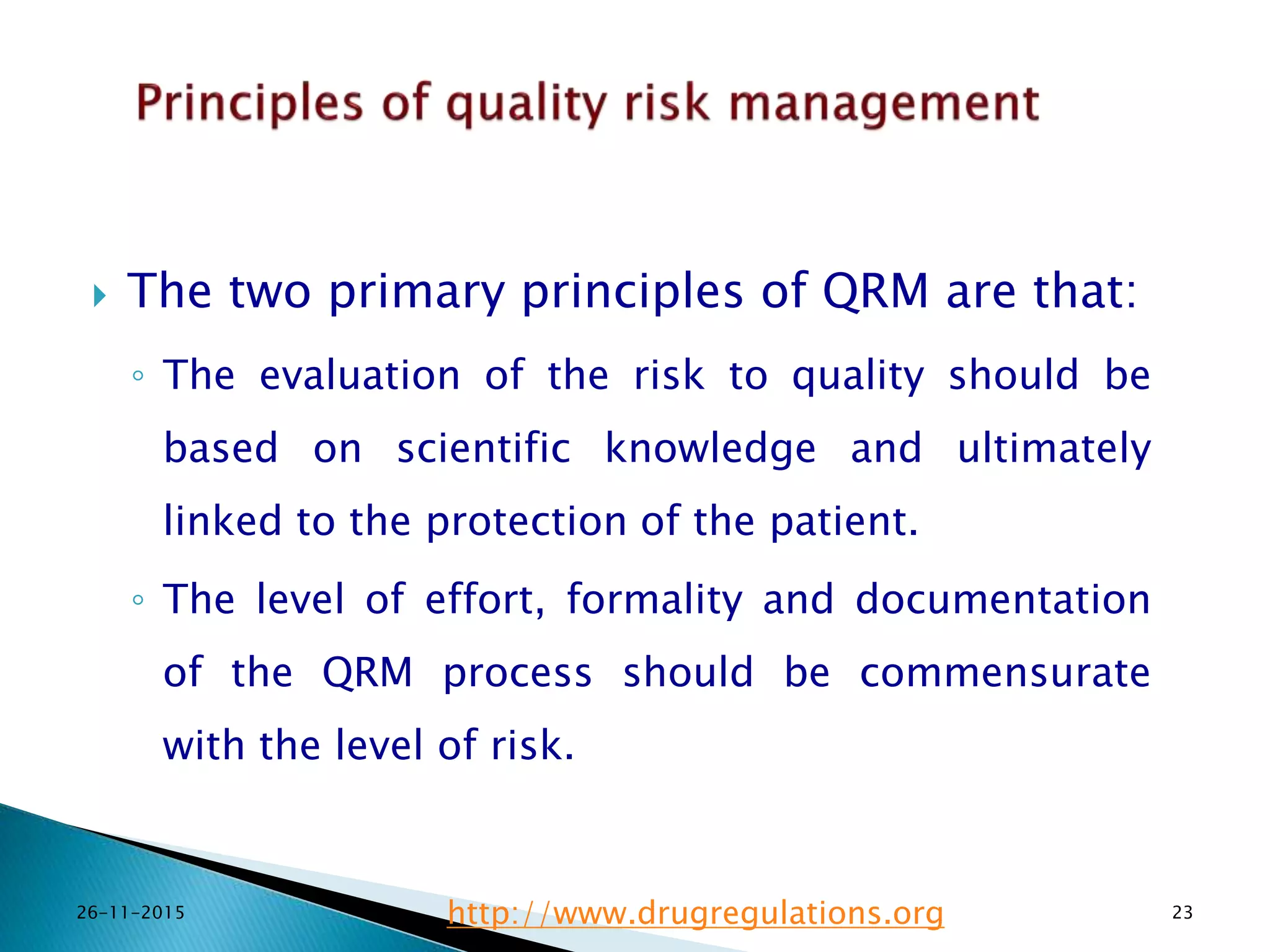 Who Guidance on Quality Risk Management | PPTX