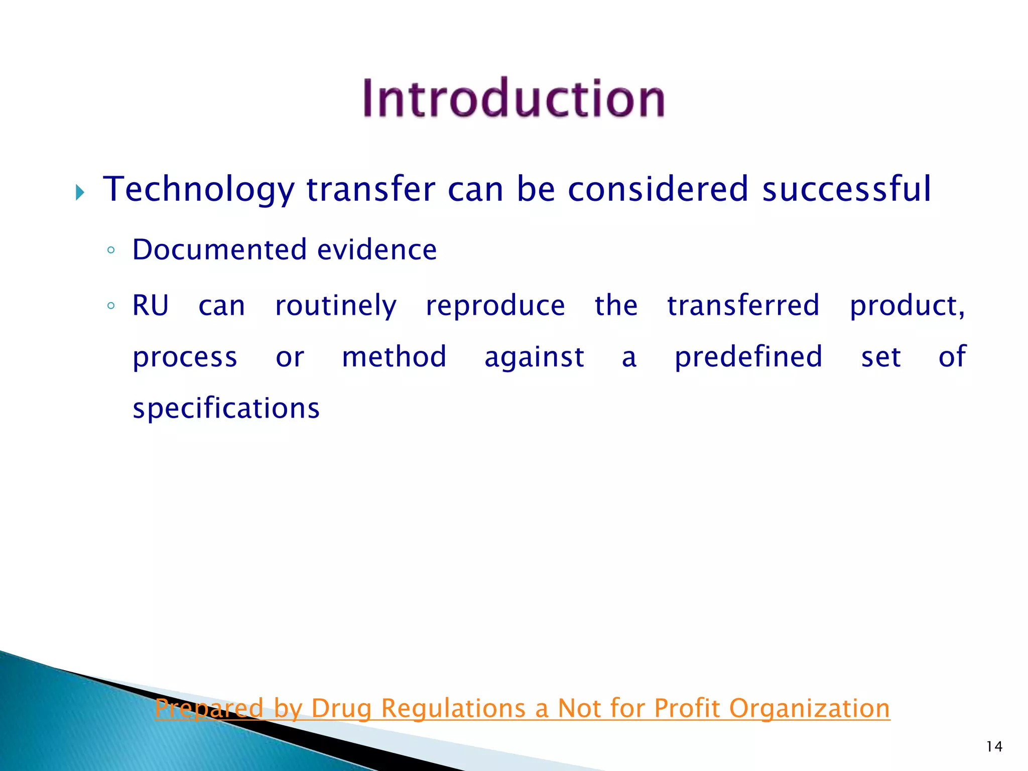 WHO Guidance on Technology Transfers | PPTX