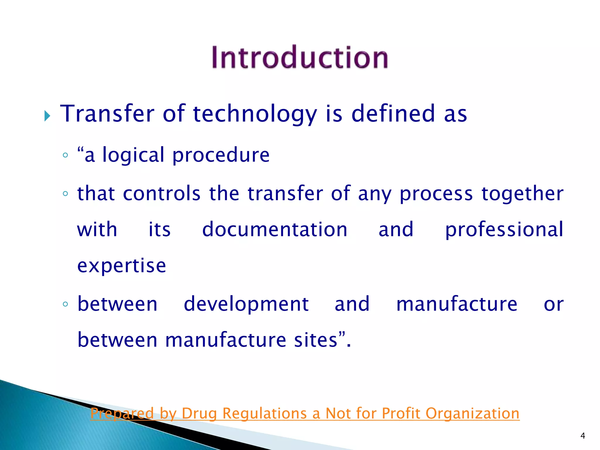 WHO Guidance on Technology Transfers | PPTX