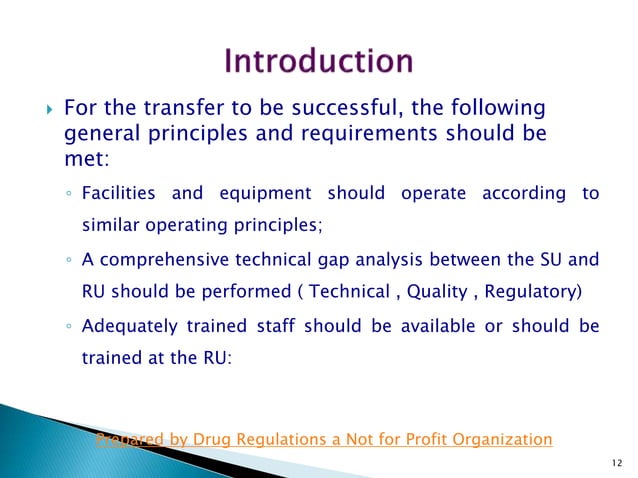 WHO Guidance on Technology Transfers | PPTX | Pharmaceutical Industry ...