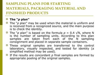 WHO GUIDELINE FOR SAMPLING OF PHARMACEUTICAL AND REALATED.ppt