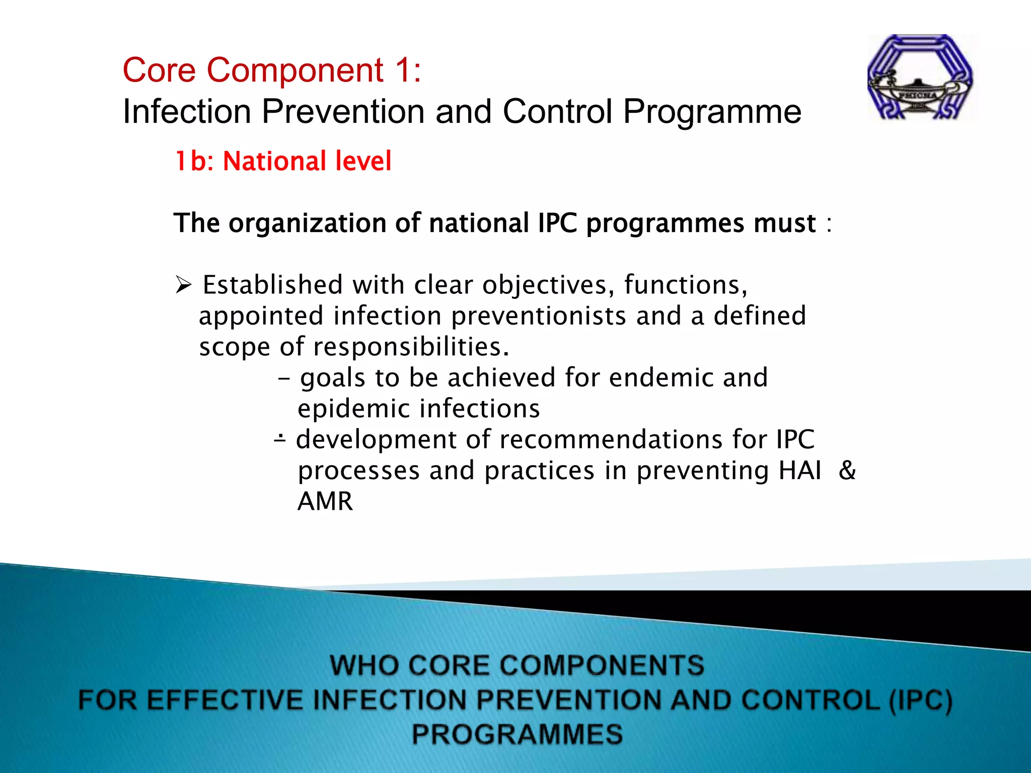 WHO Guidelines on Core Components of Infection Prevention and Control ...