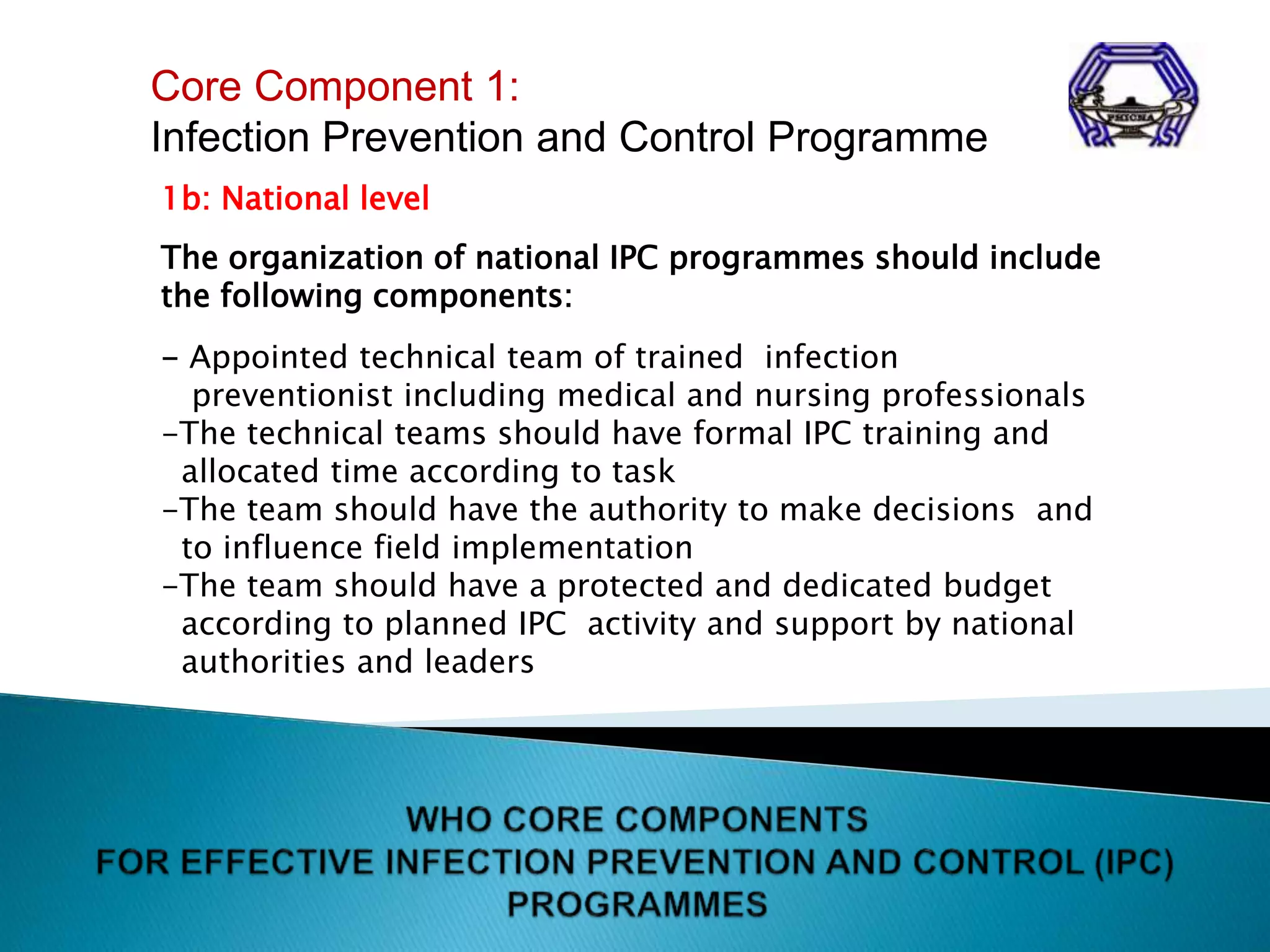 WHO Guidelines on Core Components of Infection Prevention and Control ...
