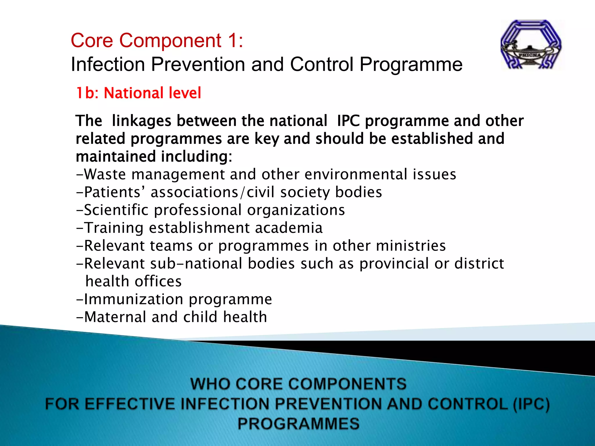 WHO Guidelines on Core Components of Infection Prevention and Control ...