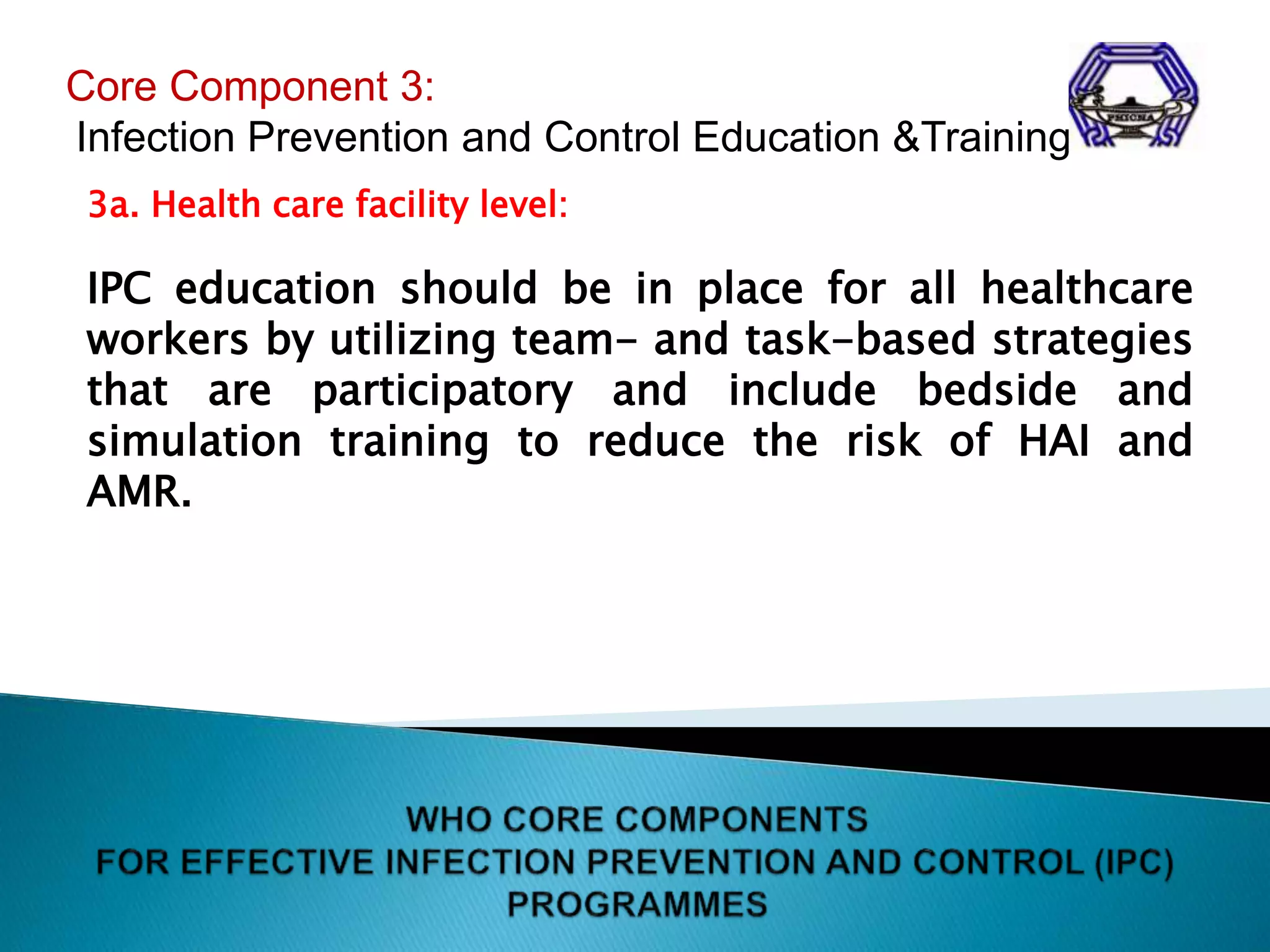 WHO Guidelines on Core Components of Infection Prevention and Control ...