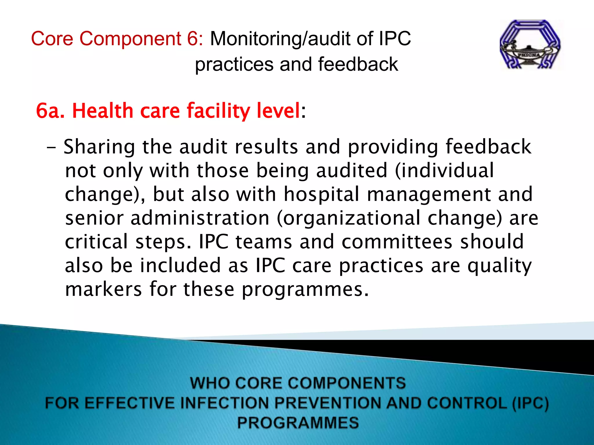 WHO Guidelines on Core Components of Infection Prevention and Control ...