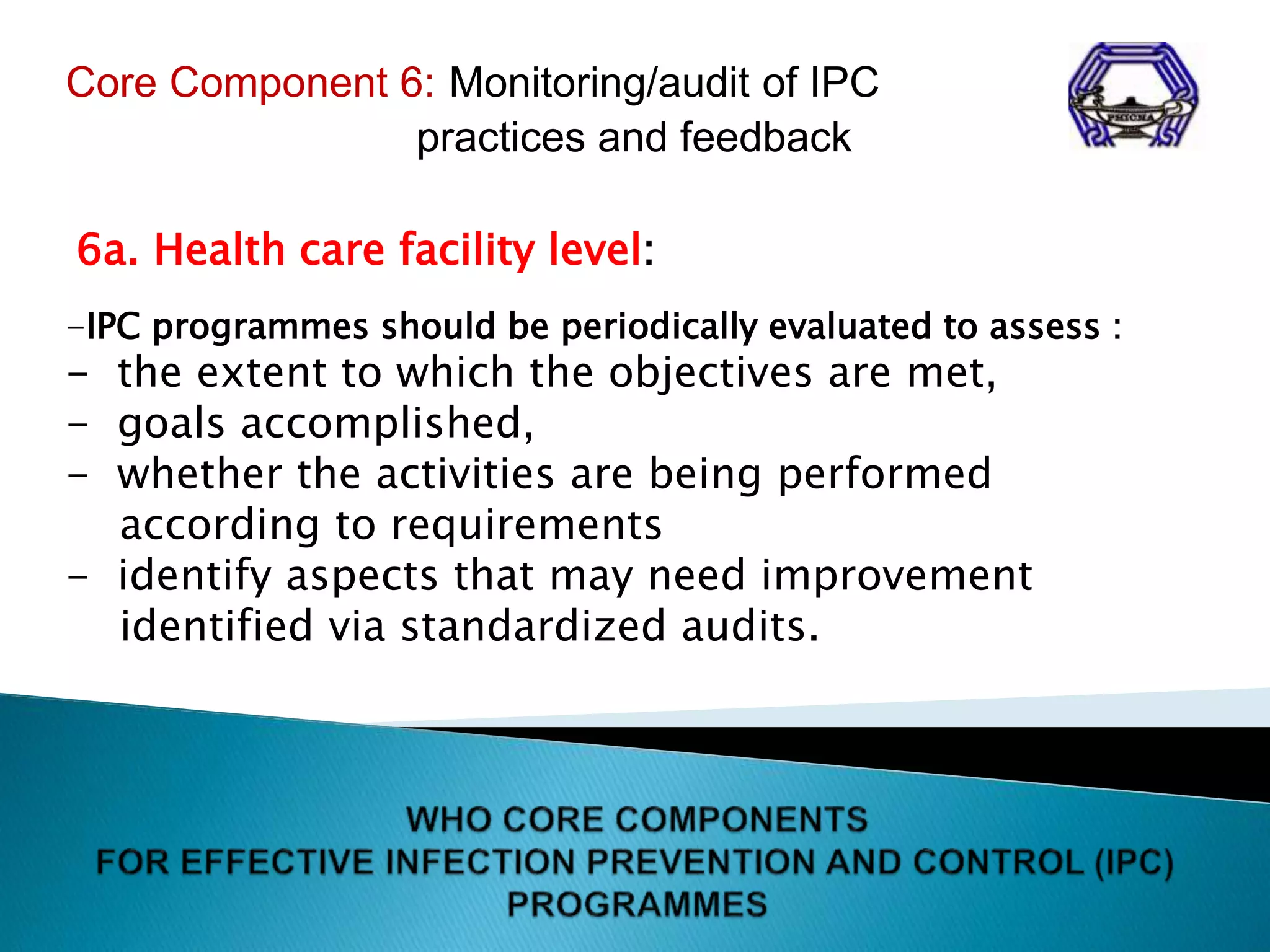 WHO Guidelines on Core Components of Infection Prevention and Control ...