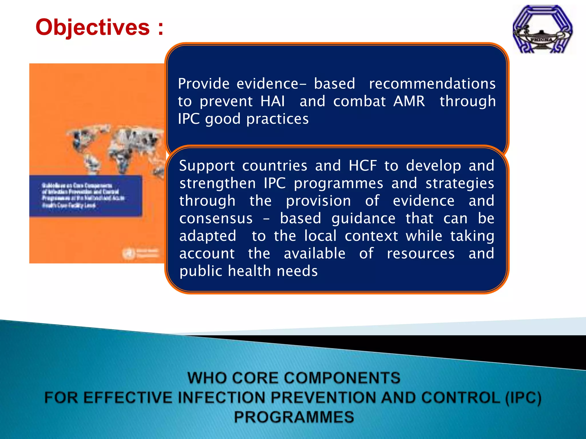 WHO Guidelines on Core Components of Infection Prevention and Control ...