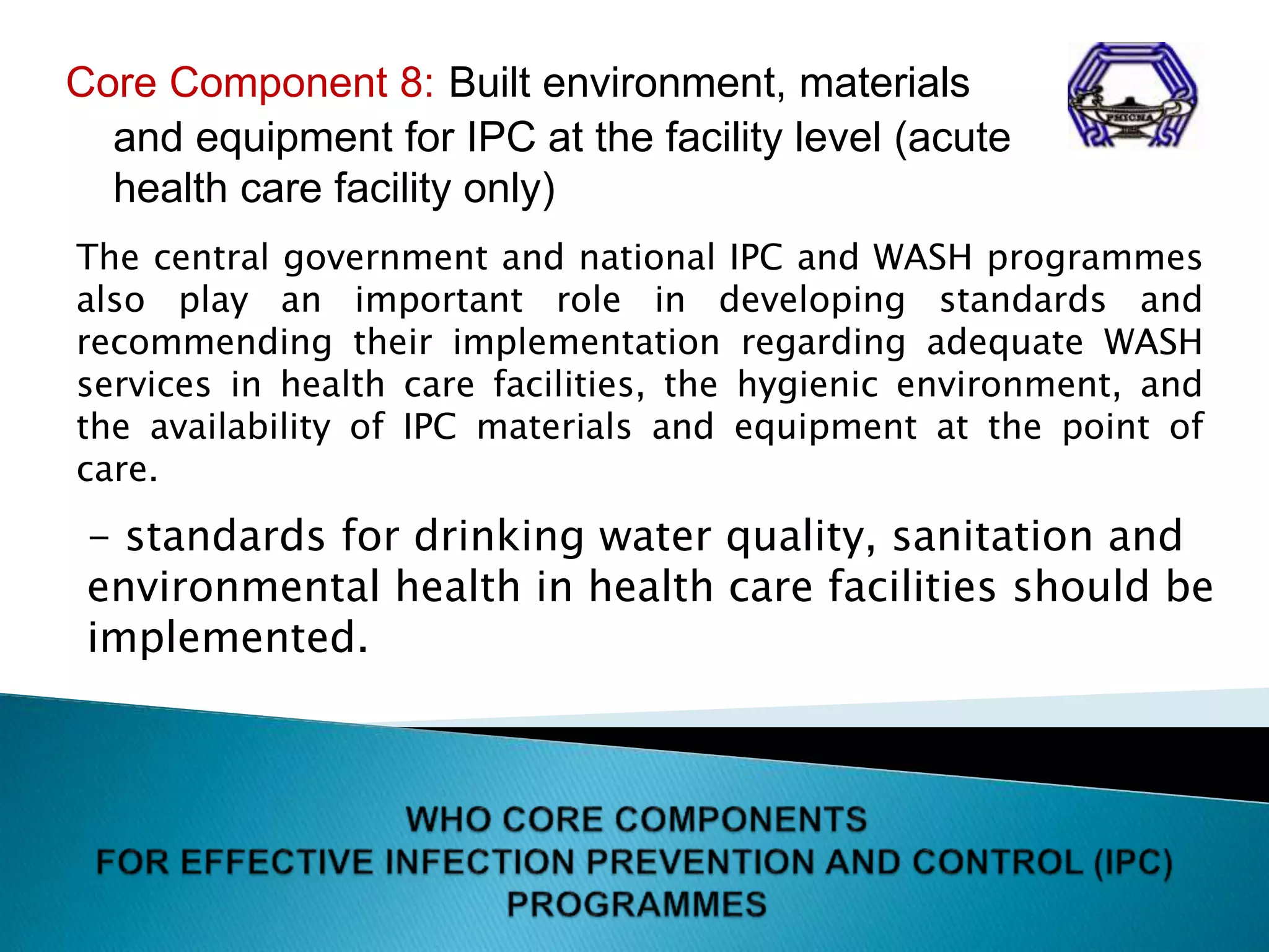 WHO Guidelines on Core Components of Infection Prevention and Control ...