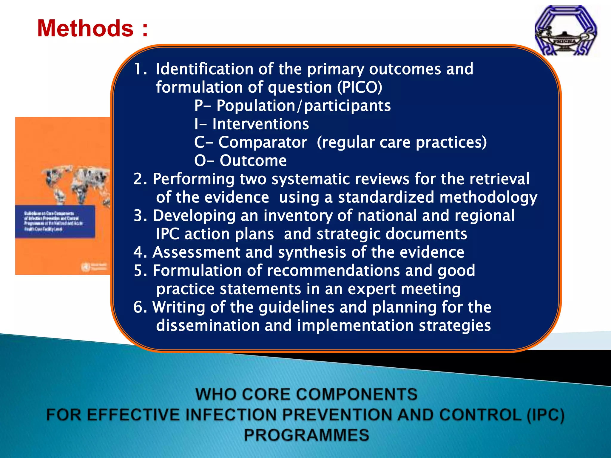 WHO Guidelines on Core Components of Infection Prevention and Control ...