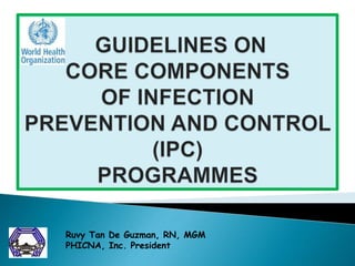 WHO Guidelines on Core Components of Infection Prevention and Control ...