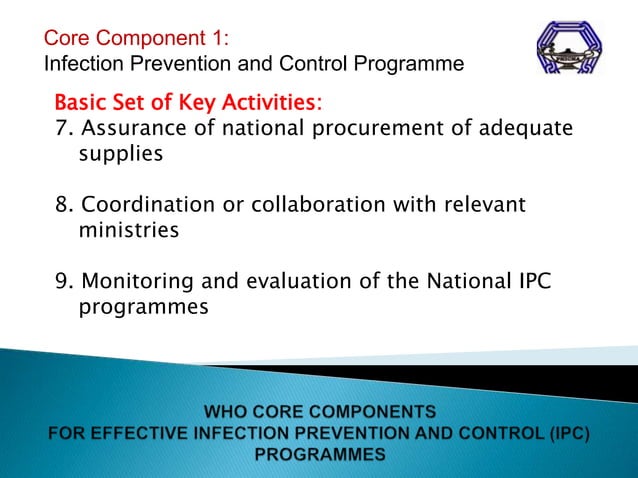 WHO Guidelines on Core Components of Infection Prevention and Control ...