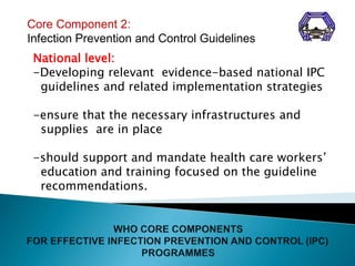 WHO Guidelines on Core Components of Infection Prevention and Control ...