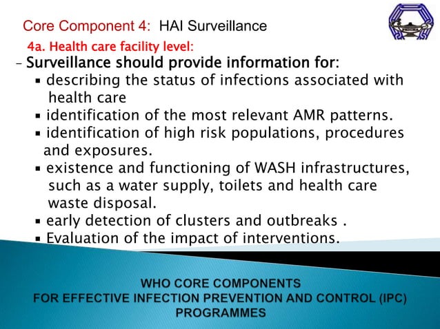 WHO Guidelines on Core Components of Infection Prevention and Control ...