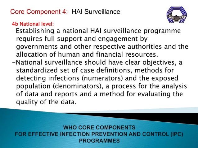 WHO Guidelines on Core Components of Infection Prevention and Control ...