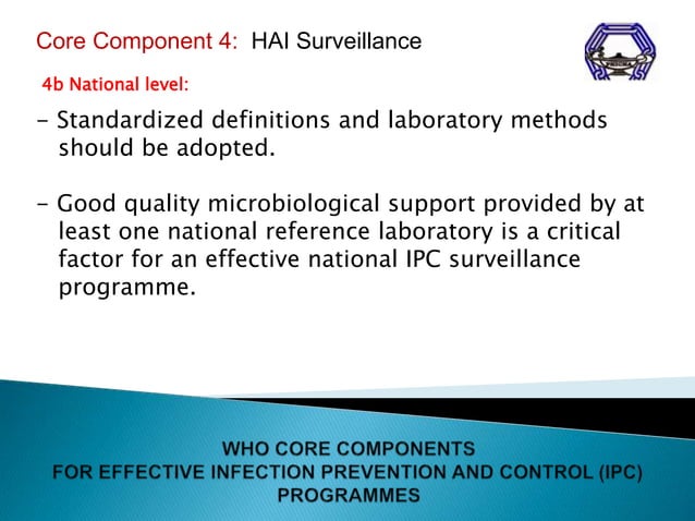 WHO Guidelines on Core Components of Infection Prevention and Control ...