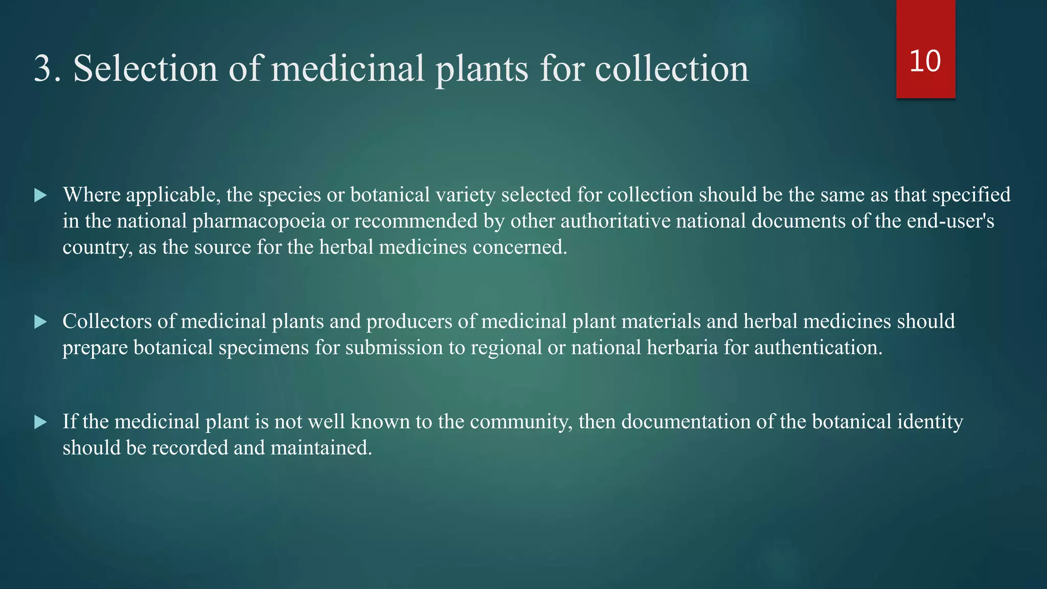 Who guidelines on good agricultural and collection practices medicinal ...
