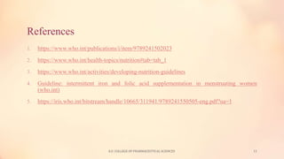 World Health Organization Guidelines on Nutrition .pptx