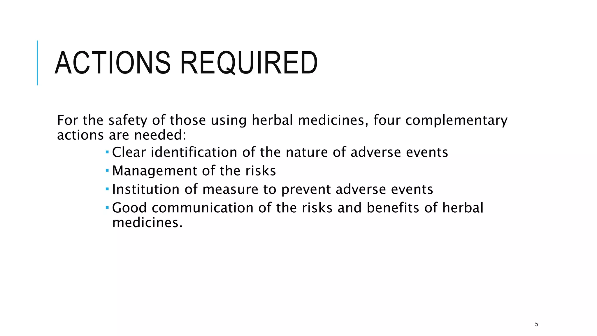 Who guidelines on safety monitoring of natural medicines | PPTX