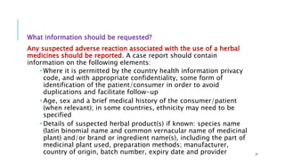 Who guidelines on safety monitoring of natural medicines | PPTX