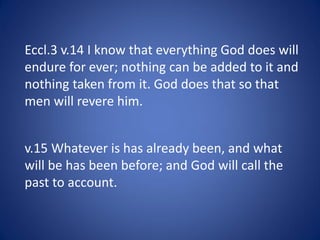 Who has really got the control - Ecclesiastes 3 | PDF | Christianity ...
