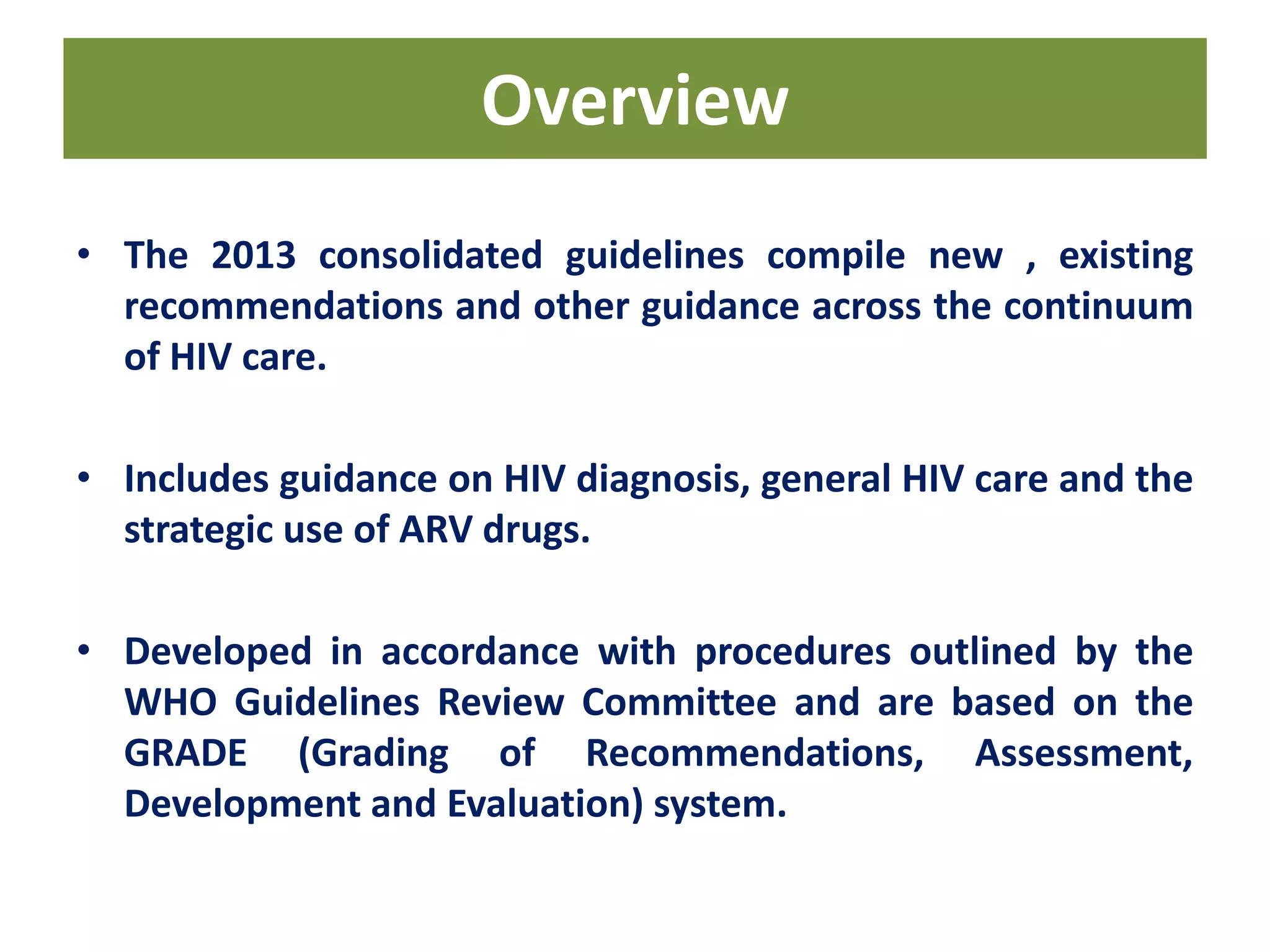 Who hiv guidelines ppt - My presentation | PPTX