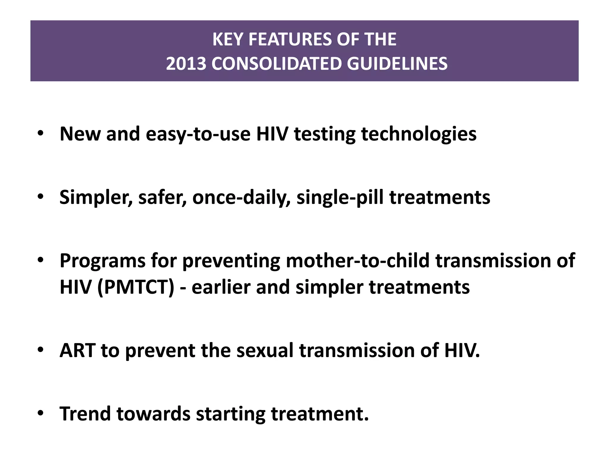 Who hiv guidelines ppt - My presentation | PPTX