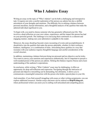 Who I Admire Essay.pdf