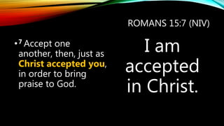 Who I am in christ! | PPTX