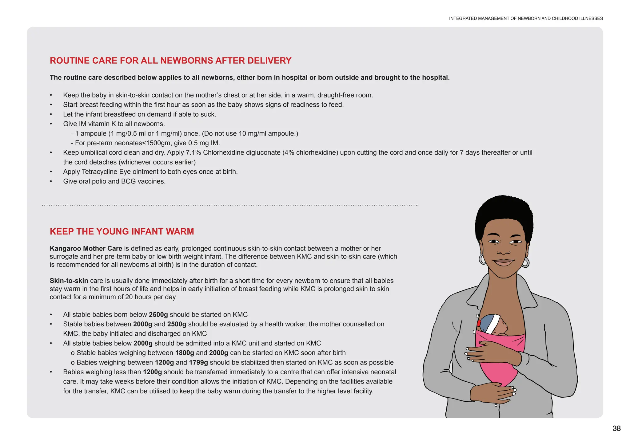 WHO IMNCI. guide lines for newborn illness | PDF