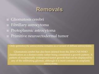 Who intracranial tumour classification 2016 update- Dr S. Kiranmai | PPT