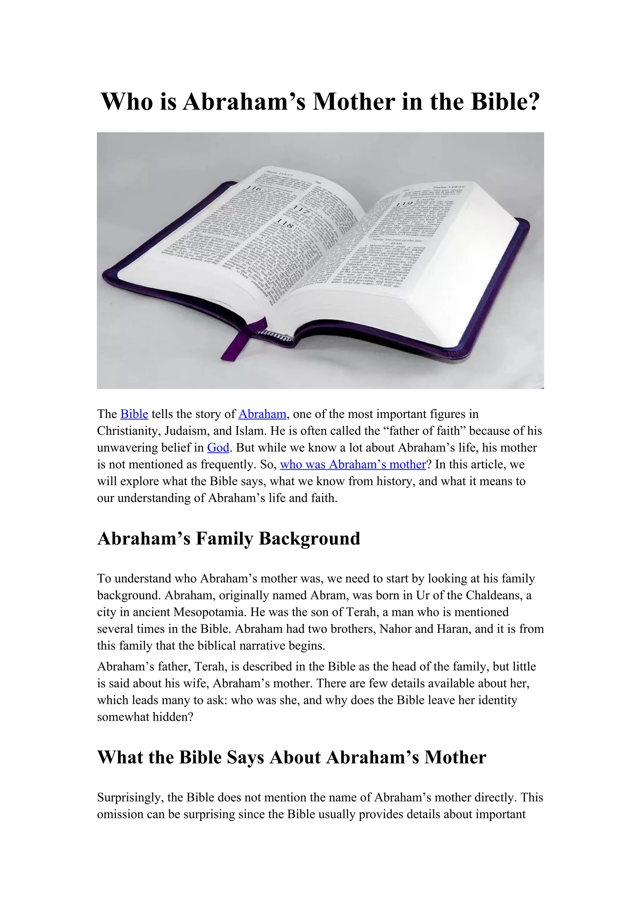Who is Abraham’s Mother in the Bible.docx