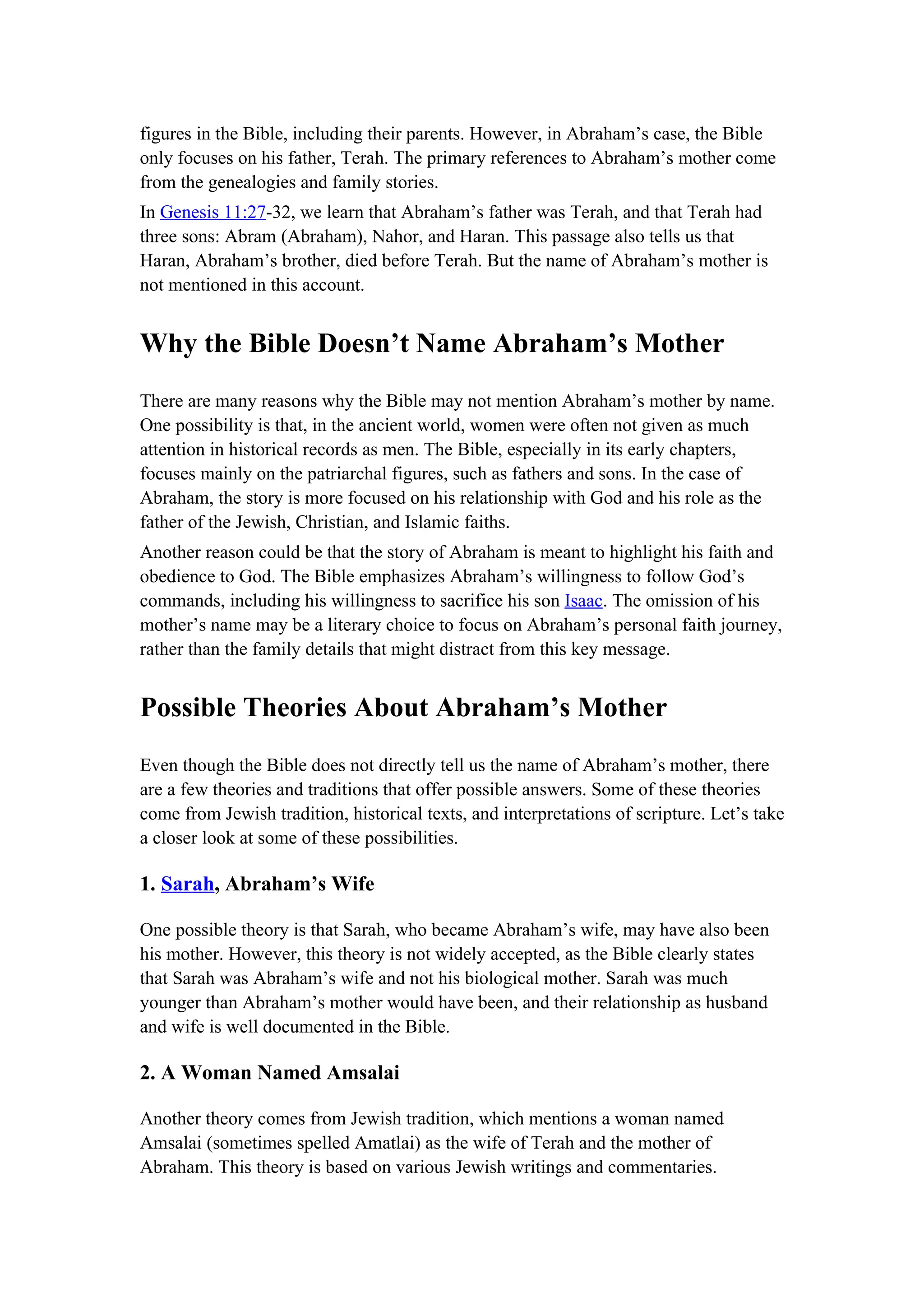 Who is Abraham’s Mother in the Bible.docx