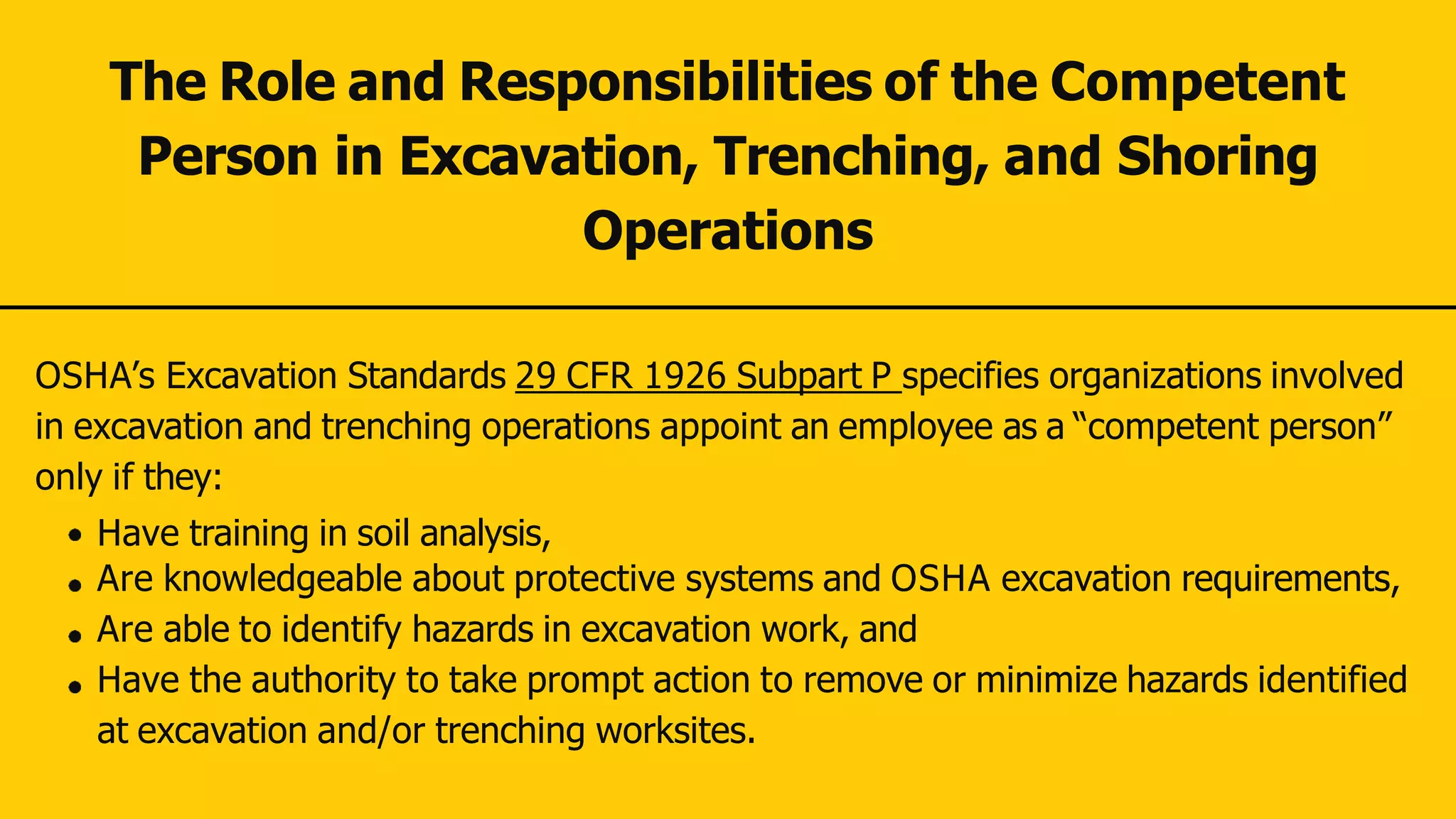 Who is a Competent Person and their Role in Excavation Safety and Fall ...