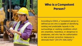 Who is a Competent Person and their Role in Excavation Safety and Fall ...