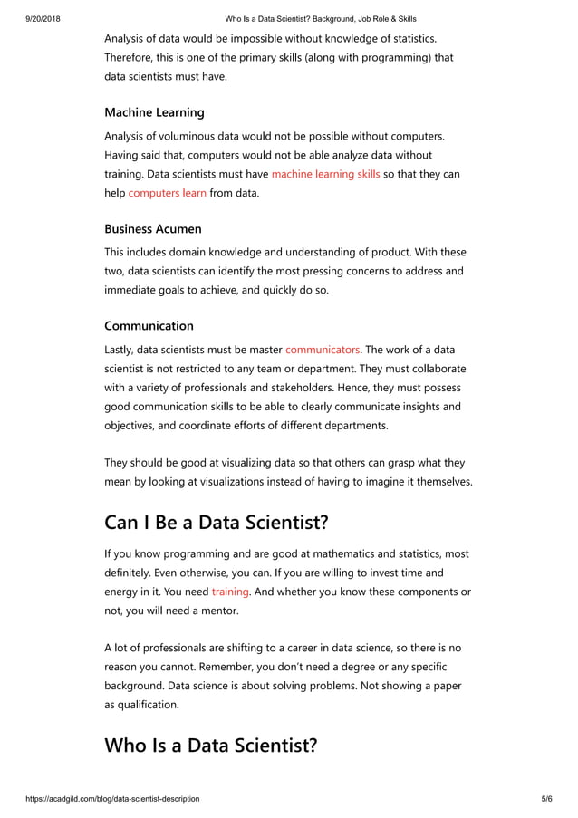 Who is a data scientist | PDF