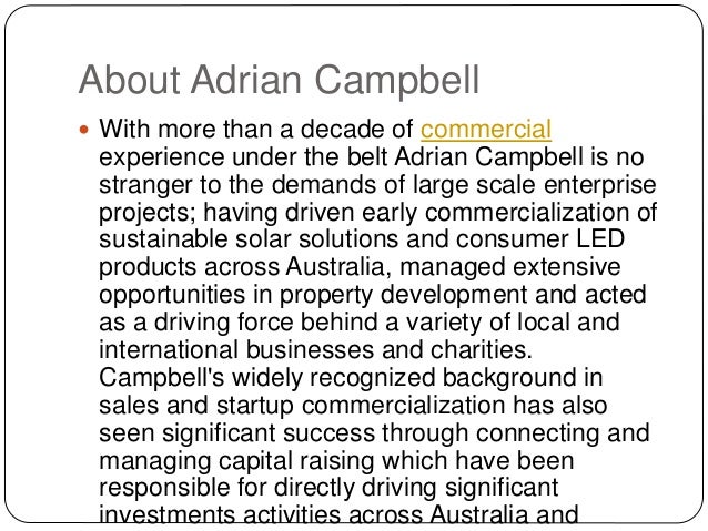 Who is Adrian Campbell? | PPT