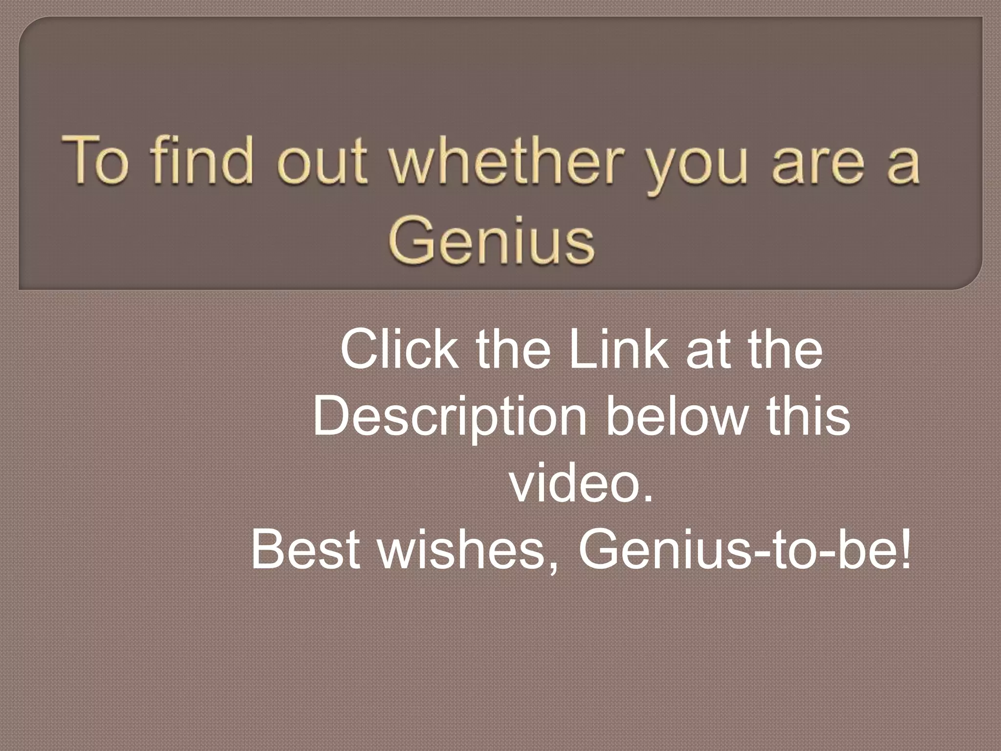 Who is a genius | PPTX