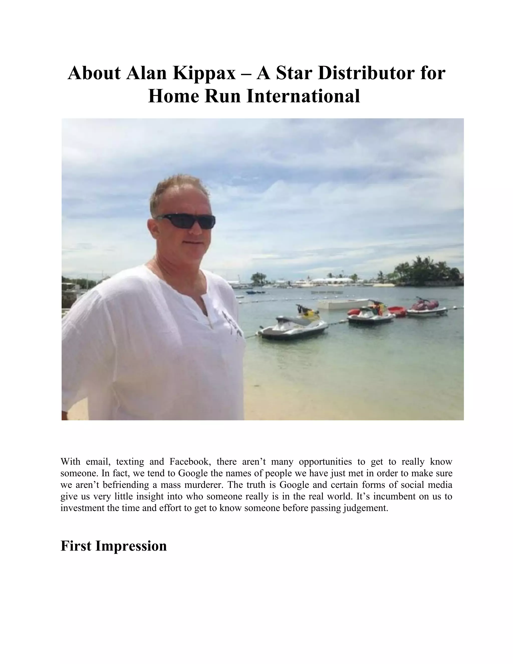 Who is alan kippax ? | PDF