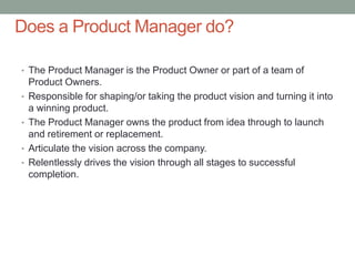 Who is a product manager | PPTX