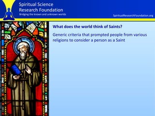 Who Is A Saint | PDF