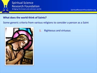 Who Is A Saint | PDF